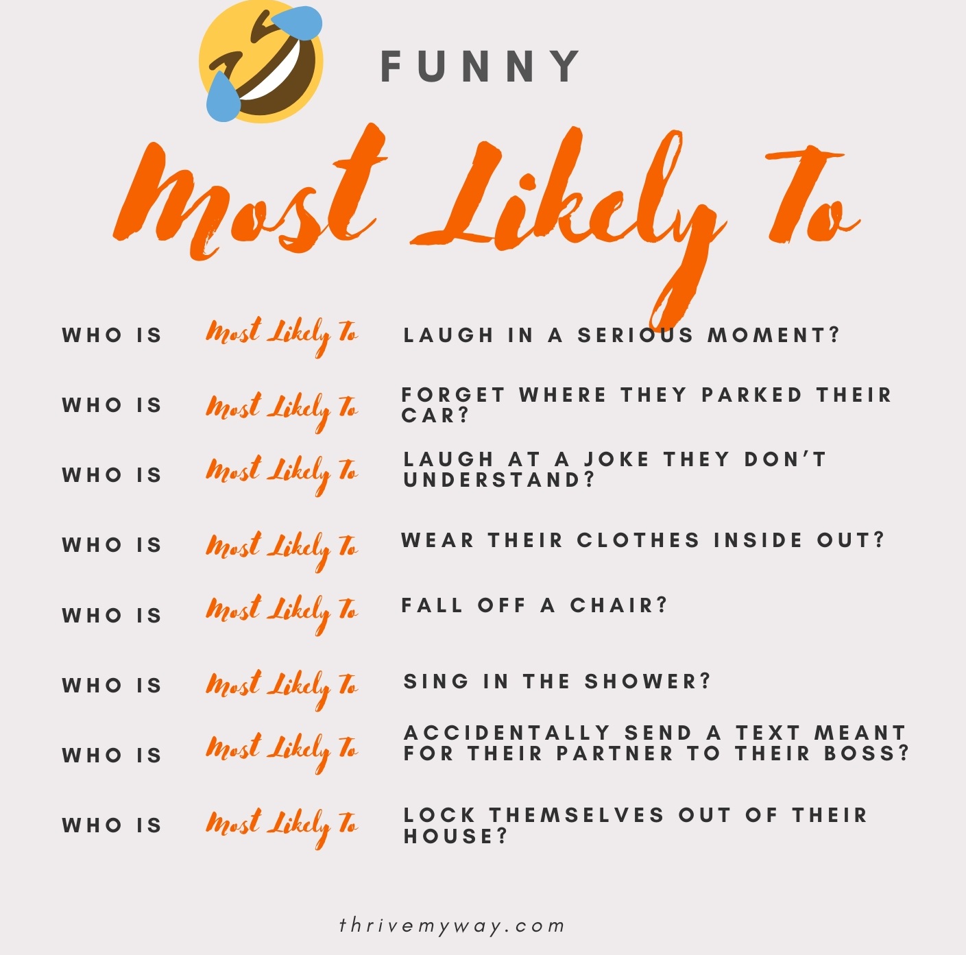 250+ Best 'Most Likely To' Questions for Any Party - Learn Digital ...